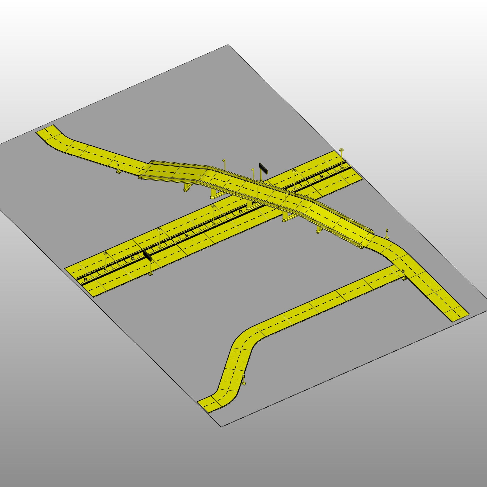 Autobahn 6x4 Foot Table Layout (Style A) | Frontline Terrain