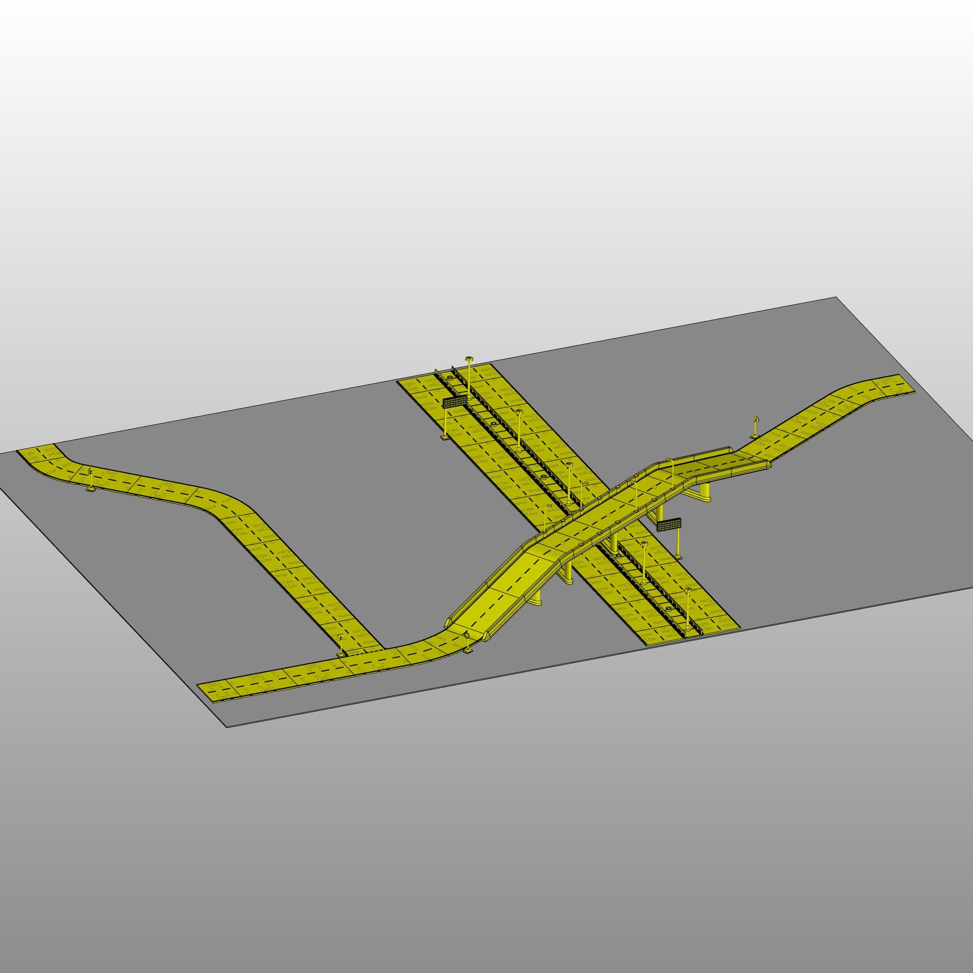 Autobahn 6x4 Foot Table Layout (Style A) | Frontline Terrain