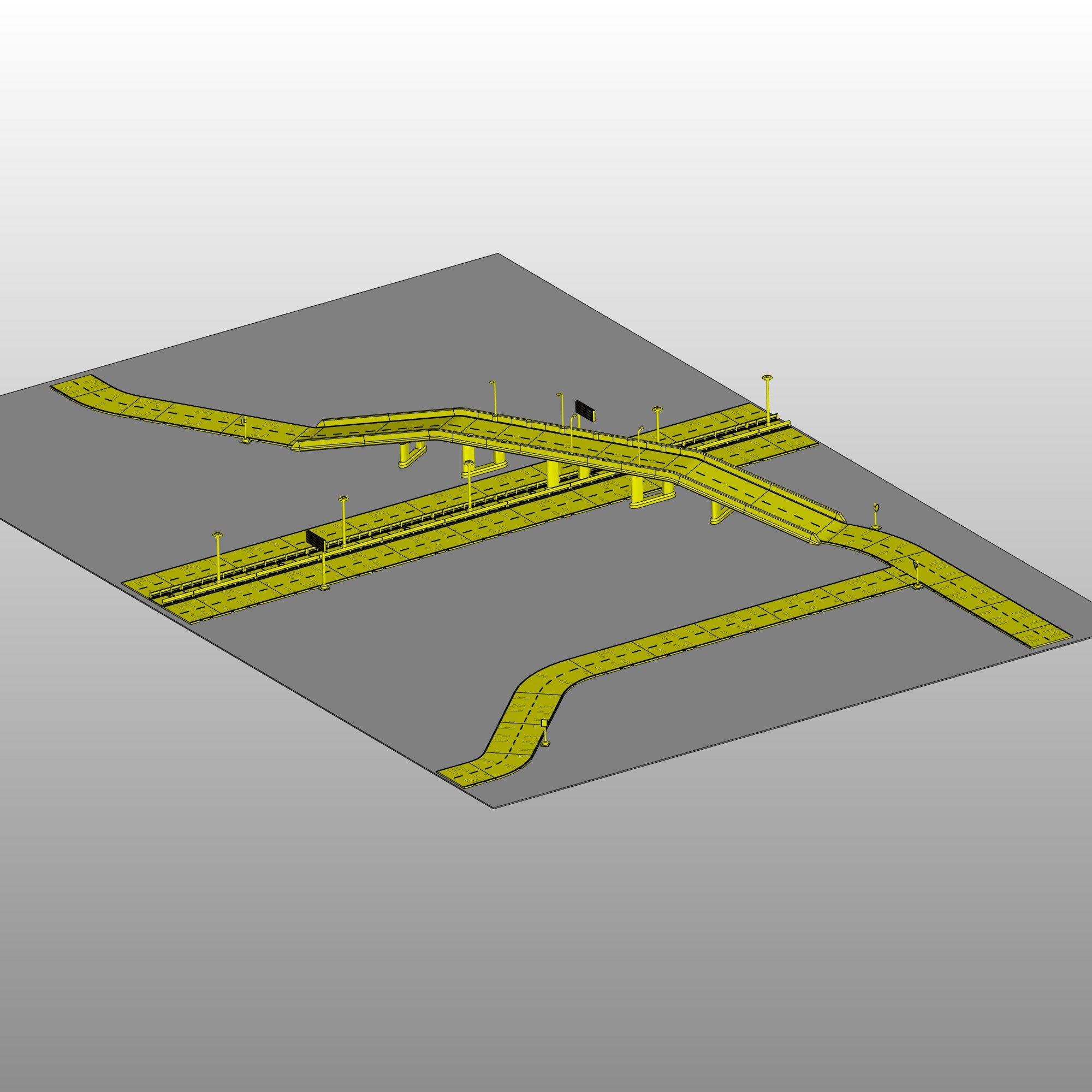 Autobahn 6x4 Foot Table Layout (Style A) | Frontline Terrain